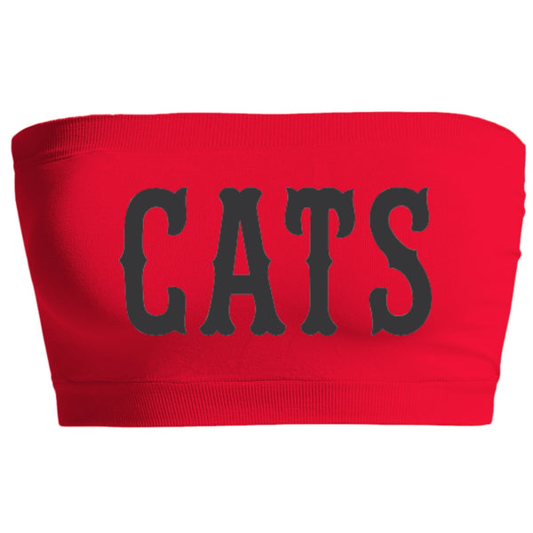 Cats Red Seamless Bandeau – Gameday Bae